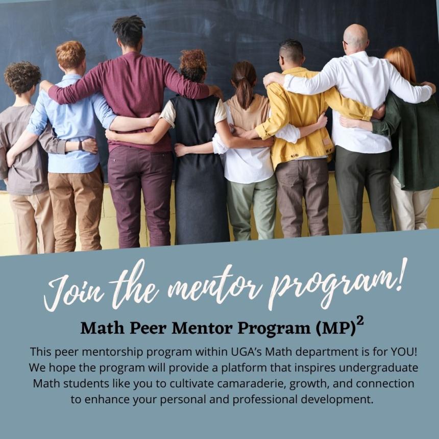Math Peer Mentor Program $(MP)^2$ | Department of Mathematics